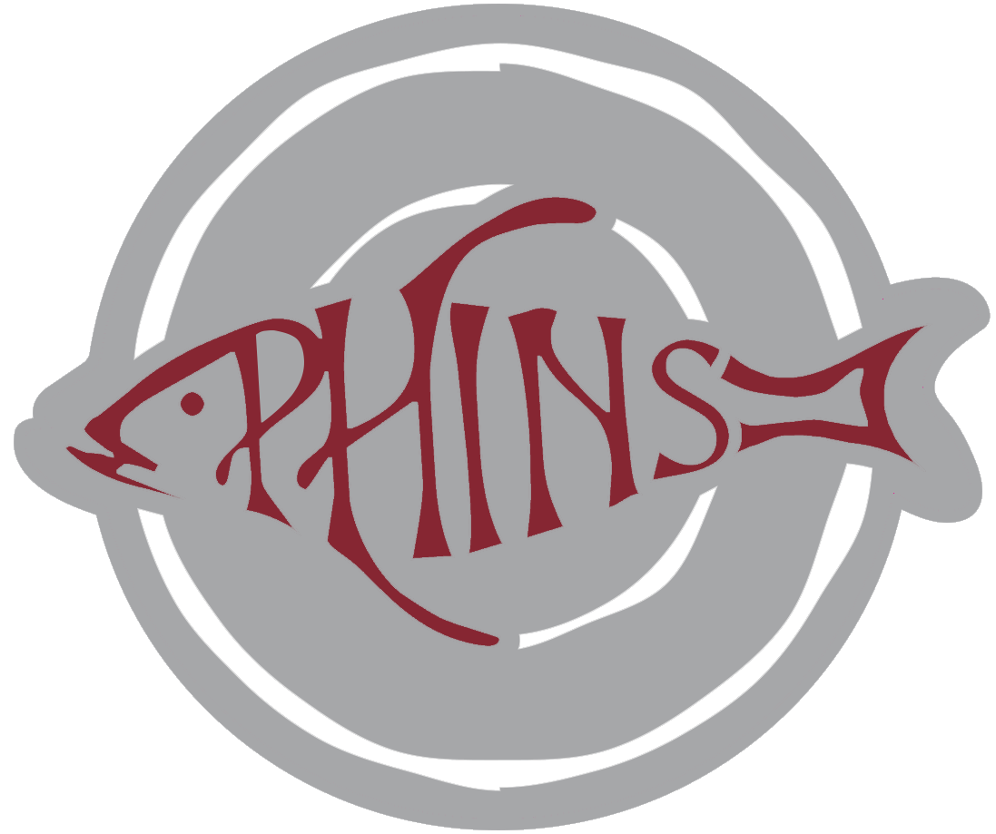 Crimson and Grey Phins Logo Sticker – Phins Apparel