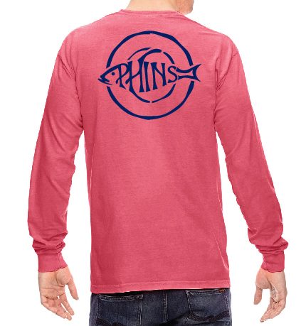 Phins Logo on Watermelon Long Sleeve – Phins Apparel